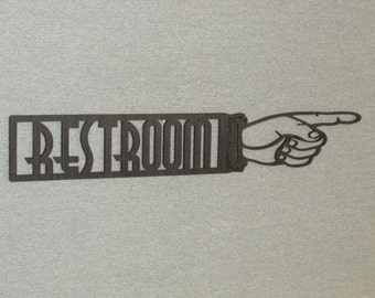 Large restroom sign | Etsy