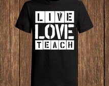 Unique live love teach related items | Etsy