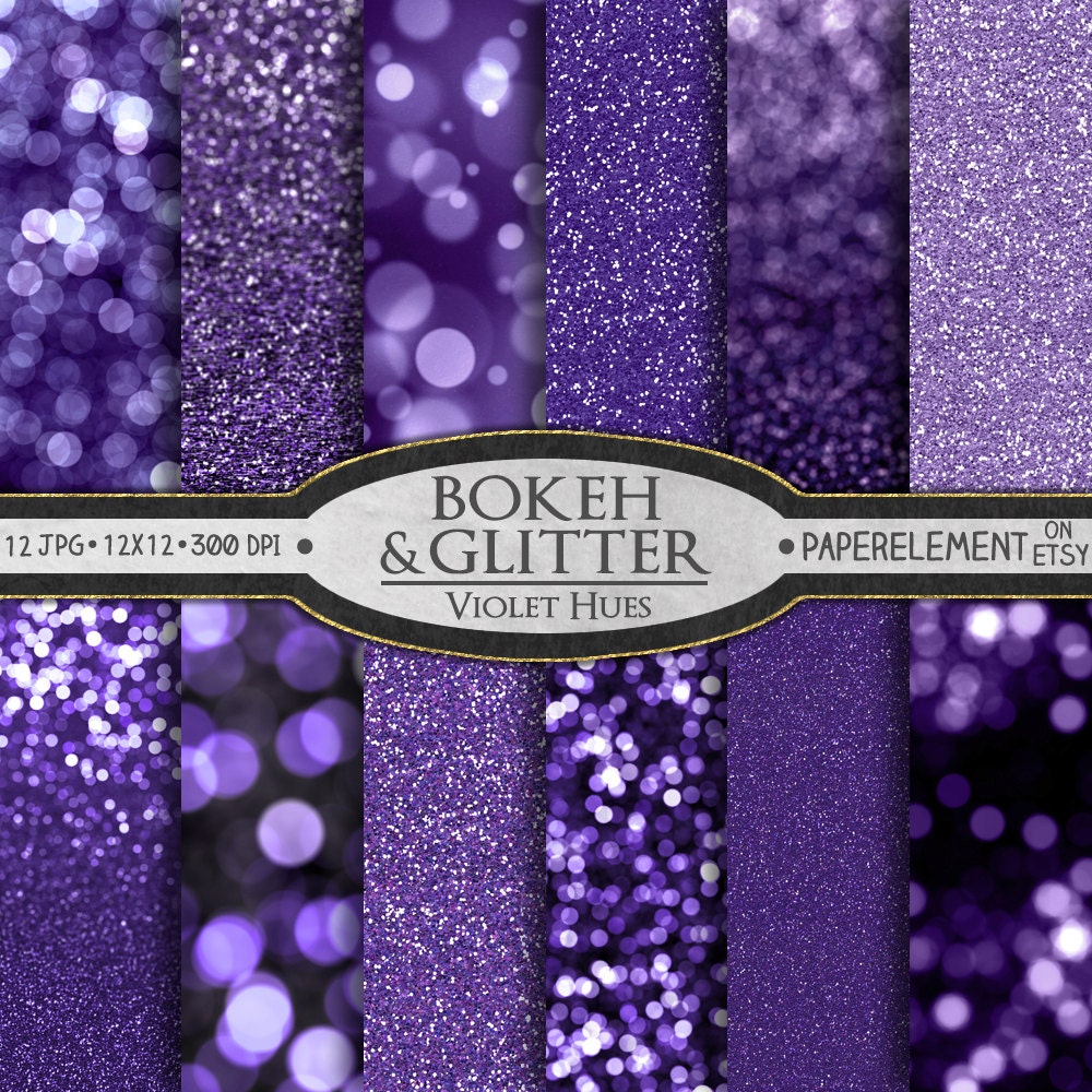 Purple Glitter Paper: Violet Glitter Printables Purple
