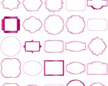 Unique pink frame clipart related items | Etsy