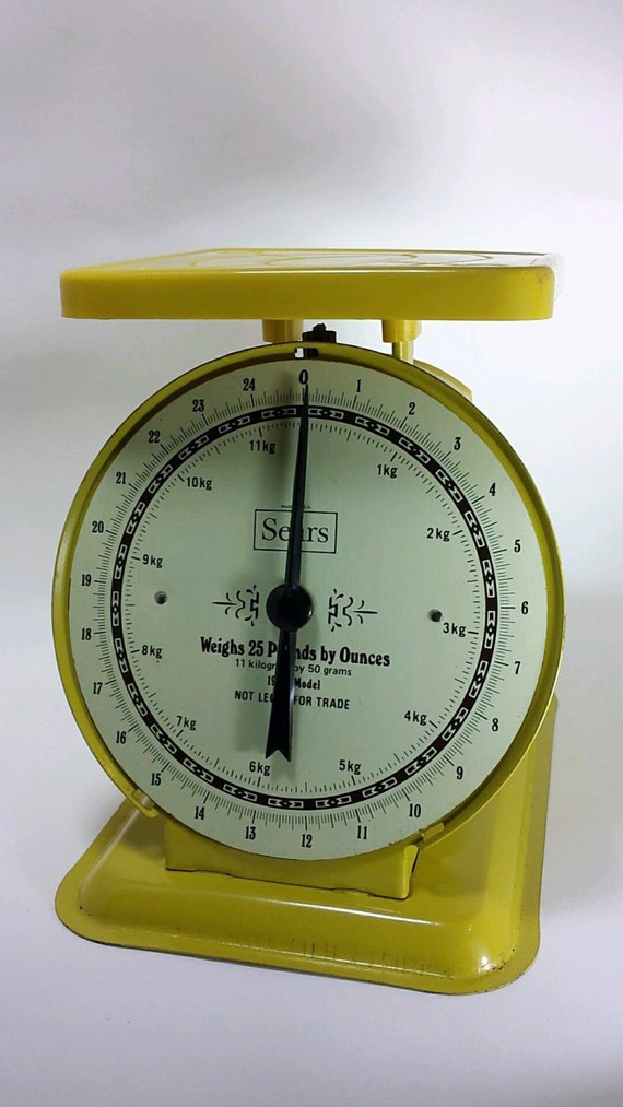 Vintage Sears kitchen scale Model 1906 25lb capacity