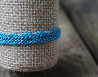 Fishtail Macrame Bracelet Handmade by Artefacet Two-Toned