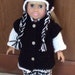 Blue and White Crocheted Kitchen Witch Broom Doll by thecrafter