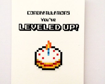 Leveled Up Birthday Card