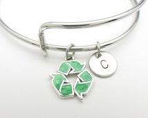 Popular items for recycle symbol charm on Etsy