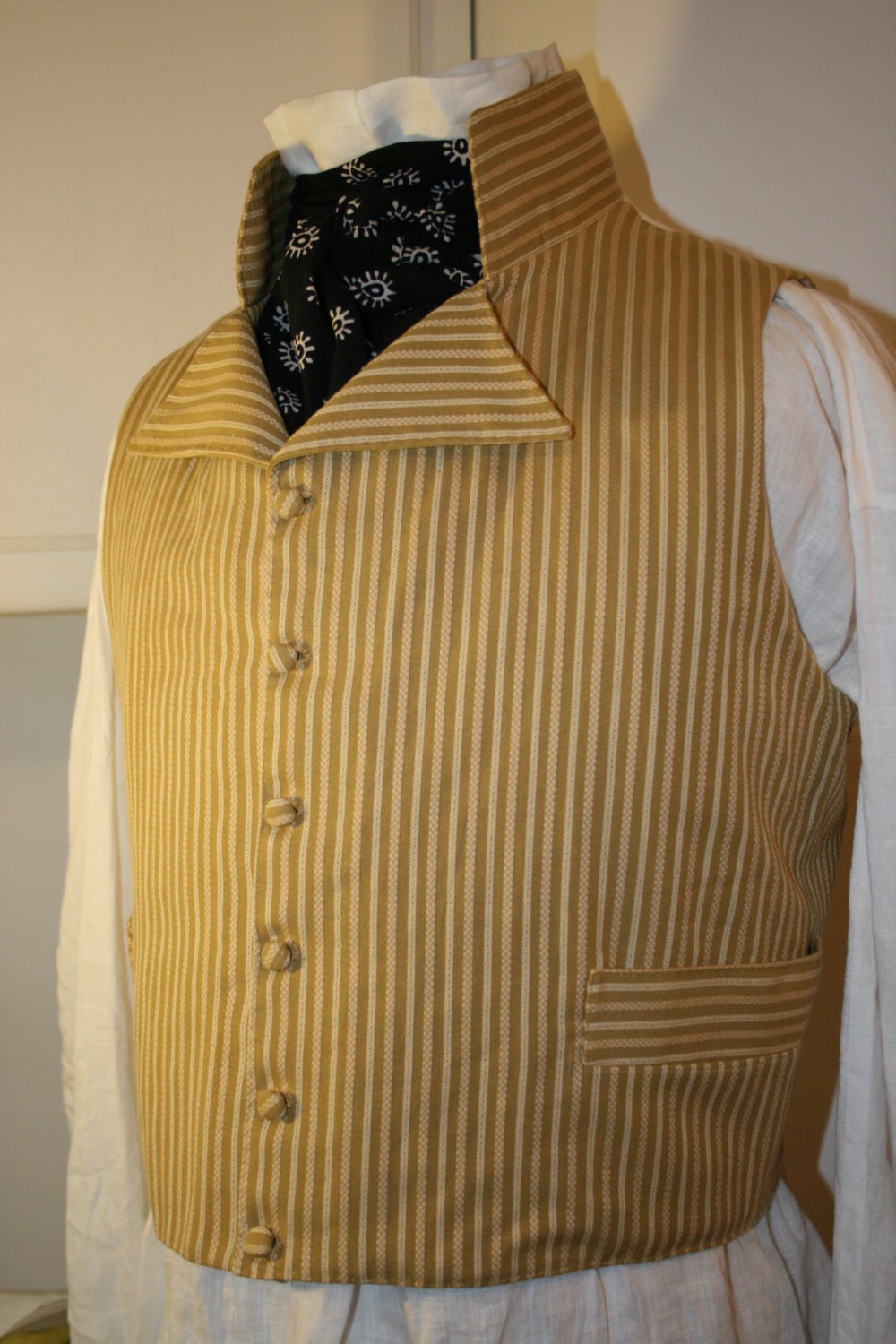 Mens Early 19th Century Regency / Federalist Era Waistcoat