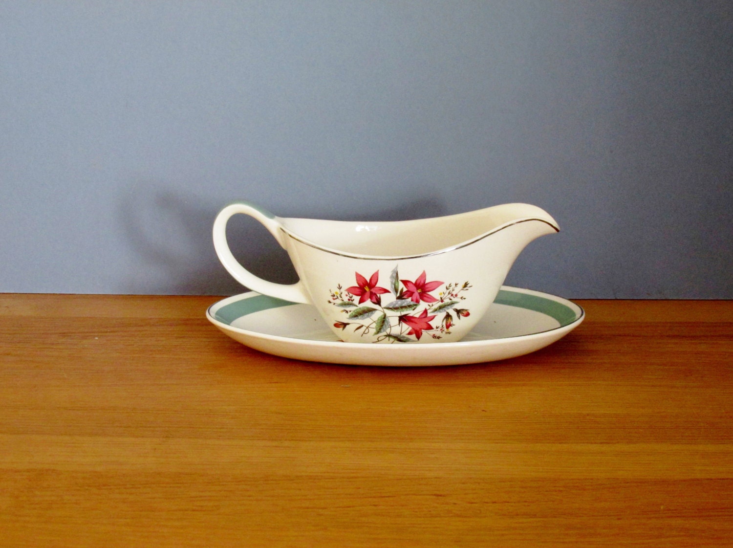 1960s Gravy Boat Sauce Dish Stylecraft by Midwinter Mayfield Pattern ...