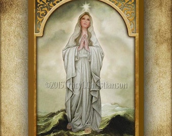 Our Lady Star of the Sea icon Stella Maris handpainted