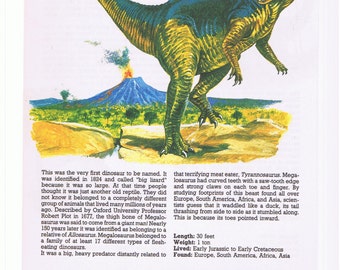 1980s dinosaur book | Etsy
