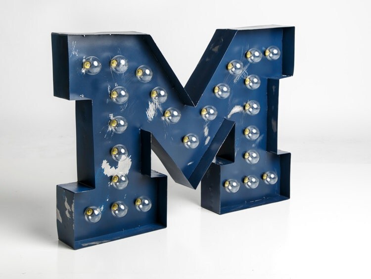 University Of Michigan Block M Marquee Sign by AntonMakaDesigns