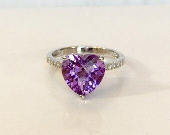 Purple heart ring | Etsy