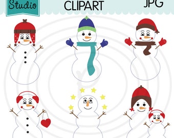 Popular items for snowman clipart on Etsy