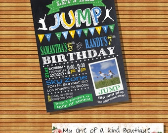 Sky zone invitation | Etsy