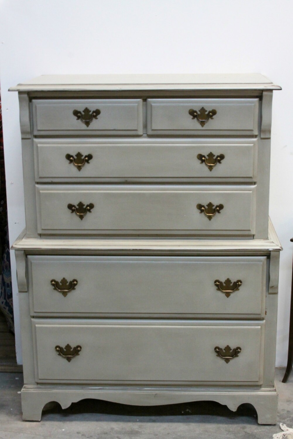 Painted Vintage Chest of Drawers / Dresser / Tan, Khaki Color – Haute Juice