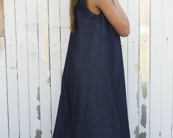 Dark denim dress | Etsy