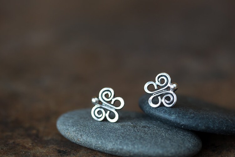 Tiny Butterfly Stud Earrings 9mm small butterfly by CookOnStrike