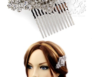 Wedding Hair Clip Rhinestone Hair Clip Barrette by PureRainDesigns