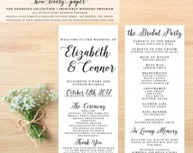 Popular items for diy wedding program on Etsy