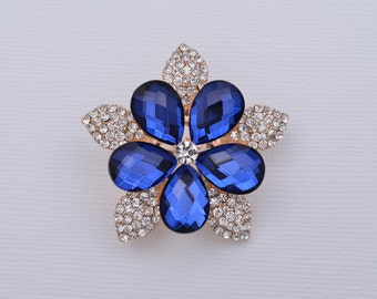 Blue brooch | Etsy