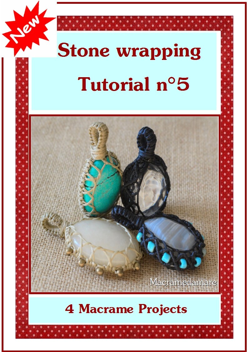 New Macrame stone wrapping Tutorial n 5