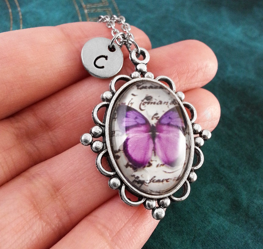Purple Butterfly Keychain Butterfly Charm by MetalSpeakToo on Etsy