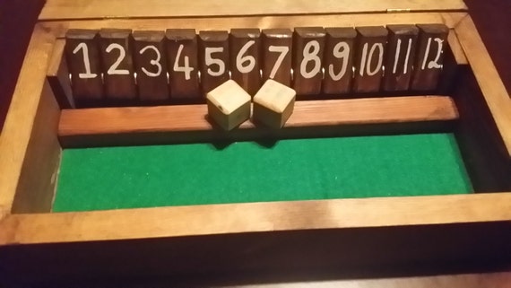 Handmade Shut the Box game.