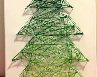 Christmas Tree Ombre String Art