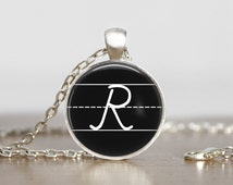 Popular items for letter r necklace on Etsy