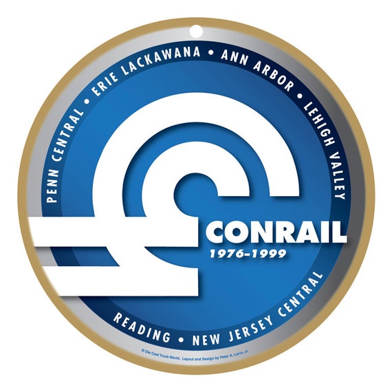 Conrail Railroad Logo Wood Plaque / Sign