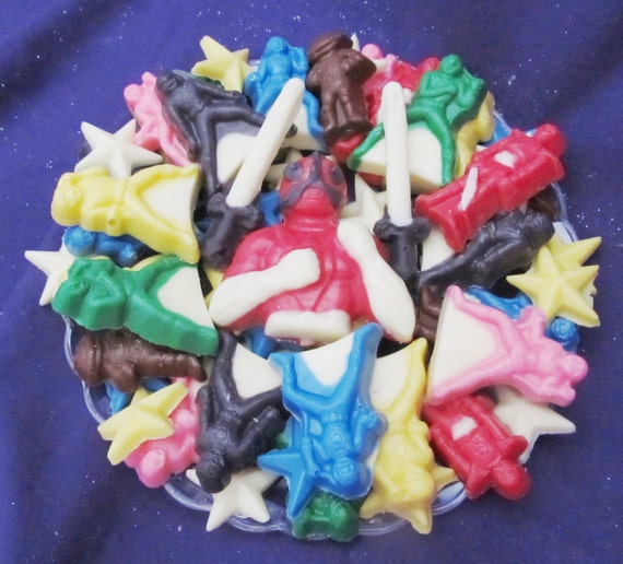 Power Rangers chocolates candy tray