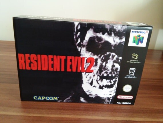 N64 Resident Evil 2 Pal Repro Box By Dangerousgames On Etsy