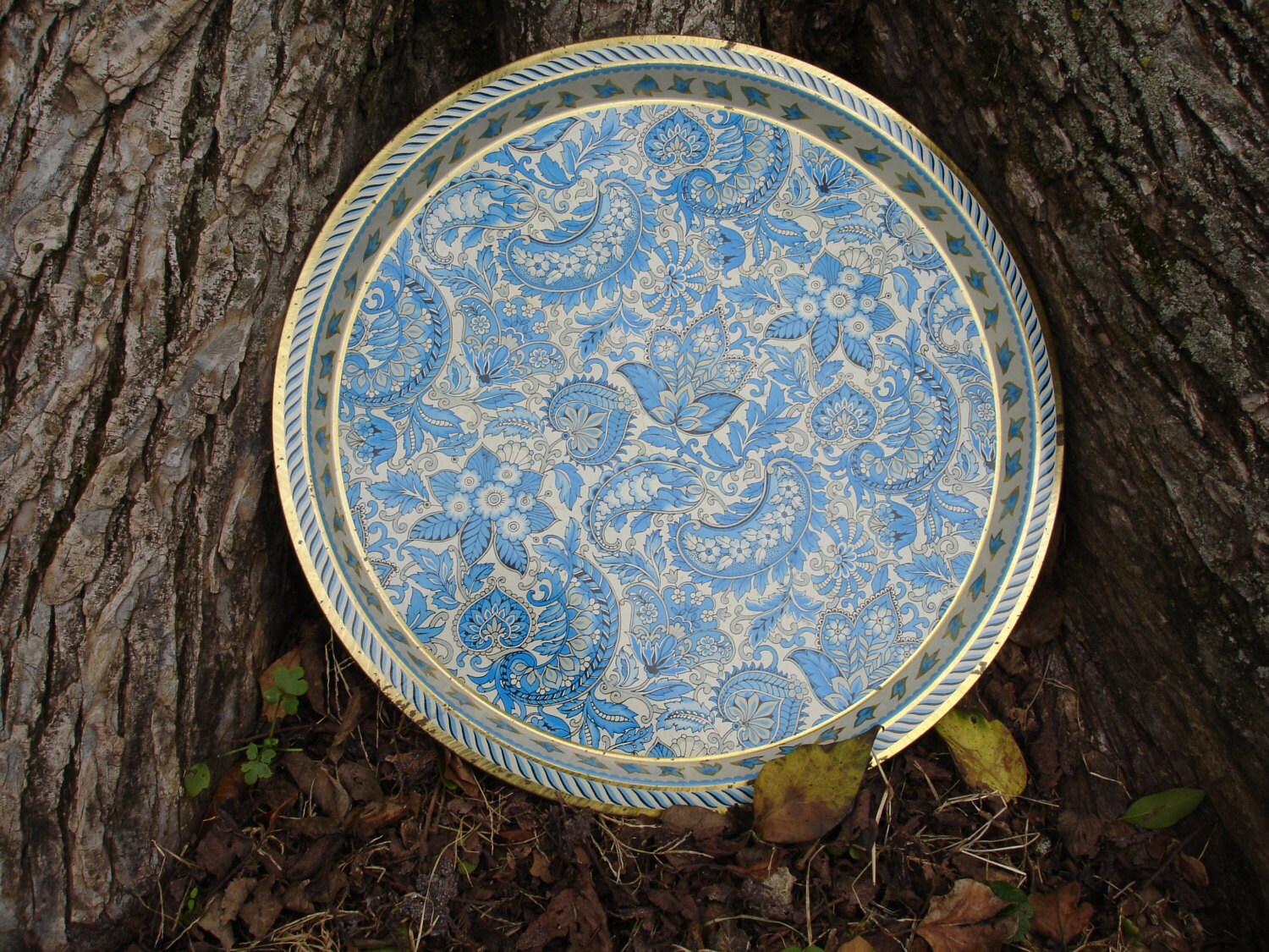 Vintage Blue Vienna Woods Tray/ Home decor/ Blue Tray/ Made in England ...