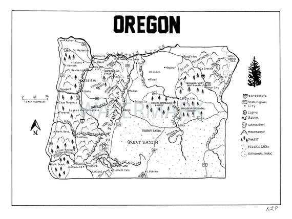 Oregon Trail Map Coloring Page Coloring Pages