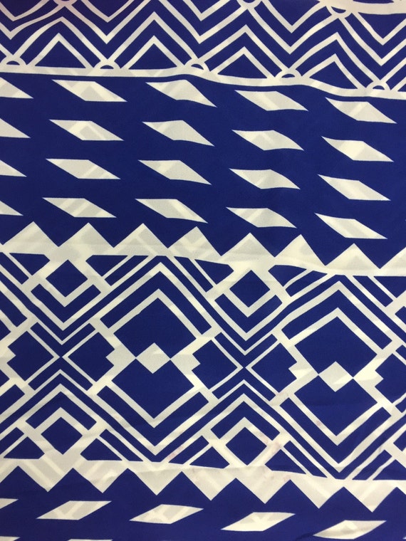 Wool Dobby Printed Fabric by the Yard 100% by ALLFABRICS on Etsy