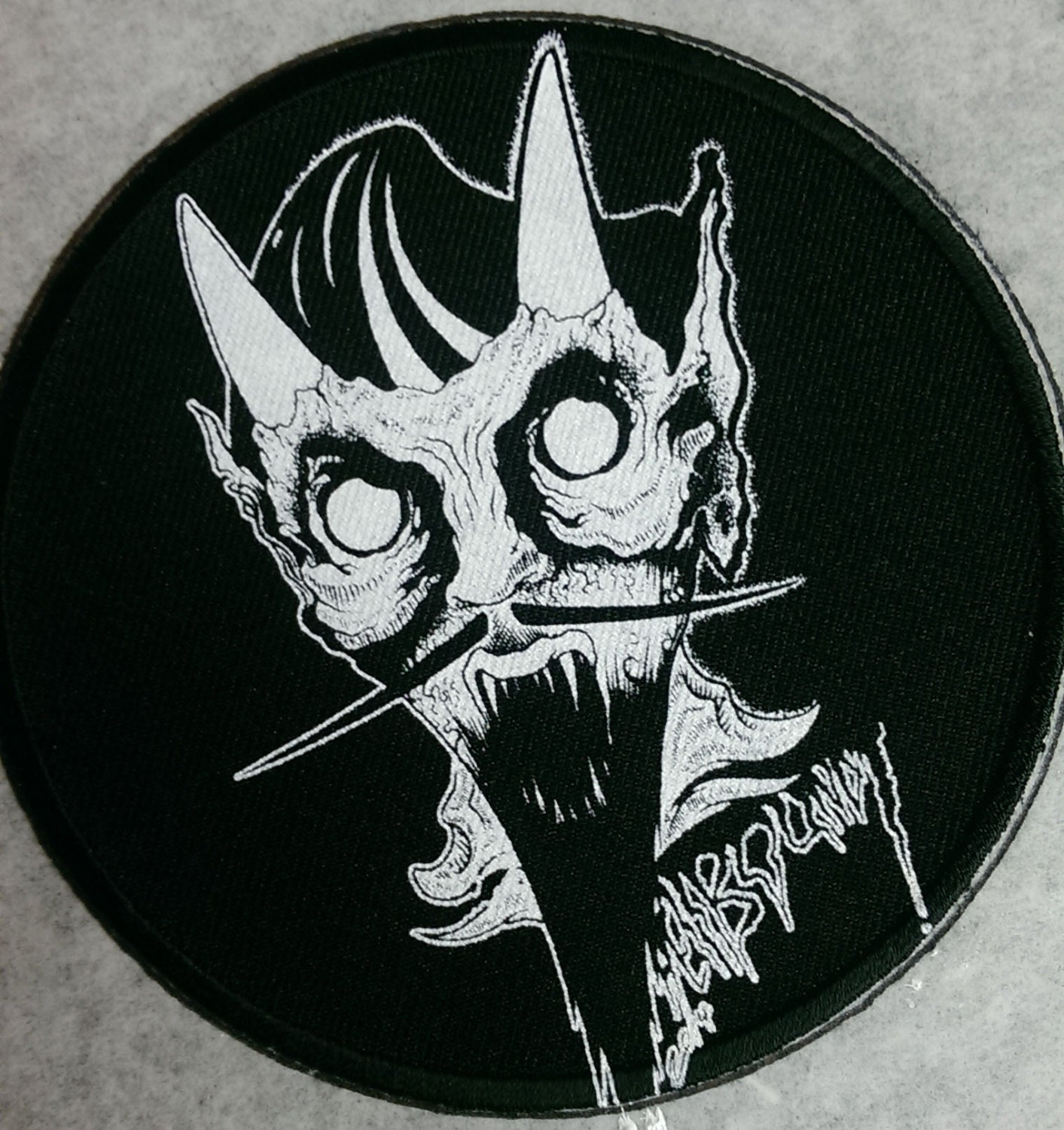 Devil Head Patch by ProperMentalPrints on Etsy