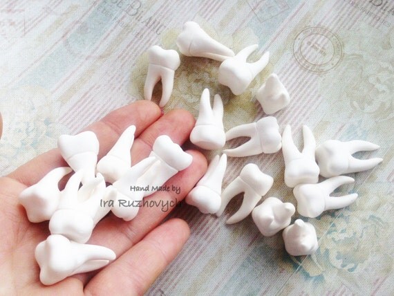 tooth made of polymer clay