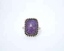 Popular items for charoite ring on Etsy
