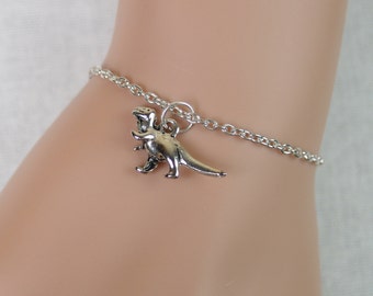 Items similar to Tiny Dinosaur Bracelet - Tyrannosaurus Bracelet ...