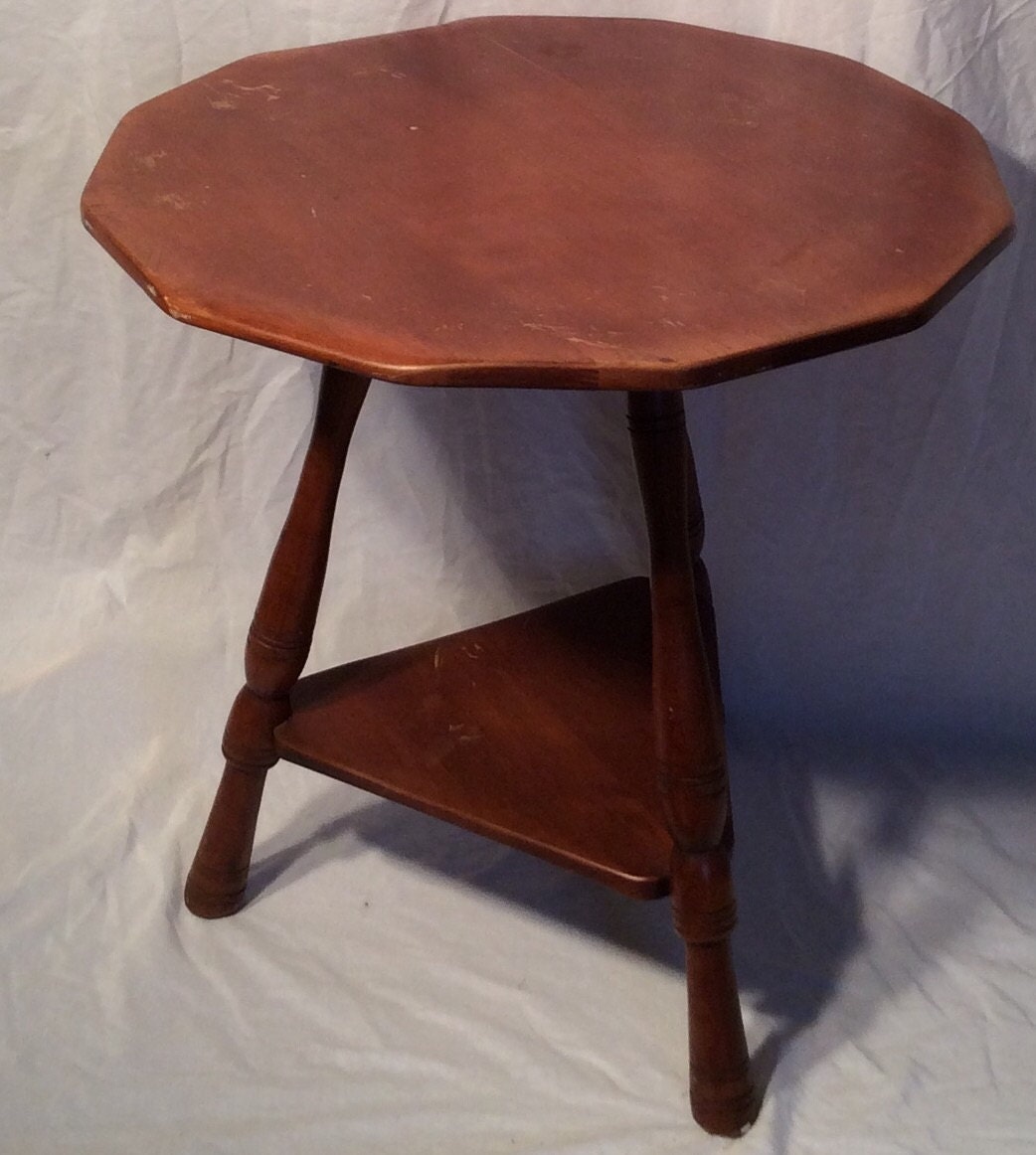 1940’s -1950’s Cushman colonial creations wooden maple round table ...