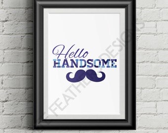 Popular items for hello handsome on Etsy
