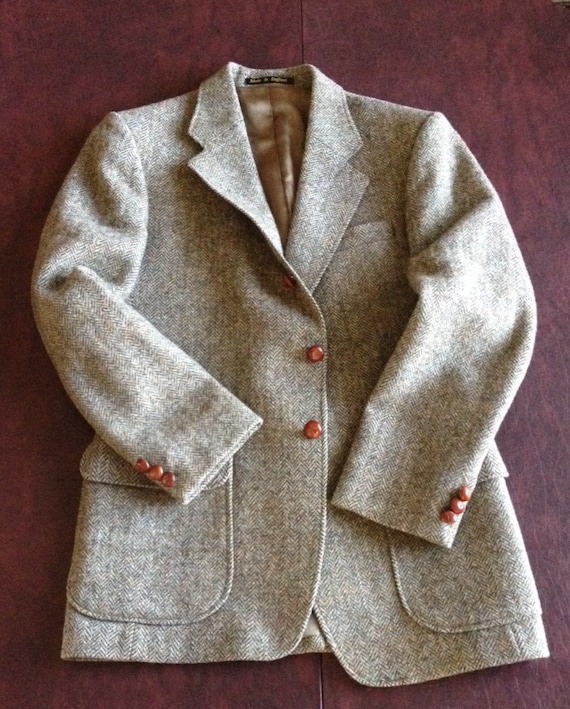 Orvis Harris Tweed Wool Hunting Jacket Sport Coat