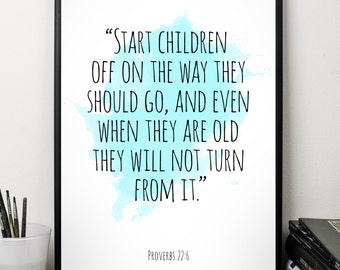 Proverbs 22 6 | Etsy