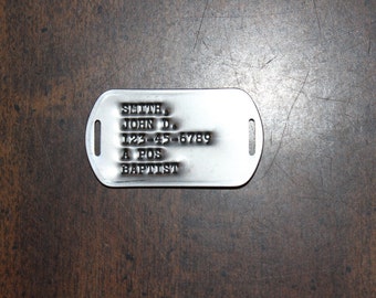 Notched Dog Tags Genuine Military Issue by StanselSurplus on Etsy