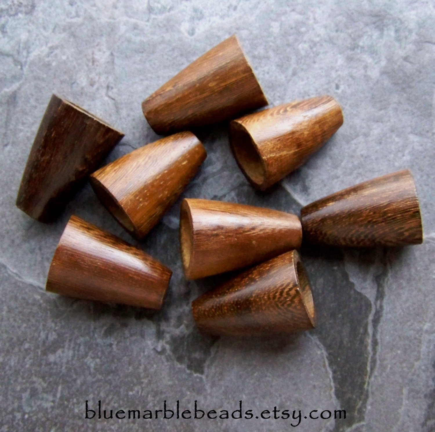 Large Wooden Bead-Wood Bead-Bead Cone-Large Bead Cap-Brown