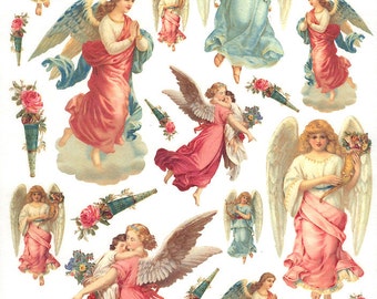 Glittered Angel Scraps Christmas Made In by 32NorthSupplies