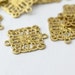 Filigree Brass Square 2 Loop Connectors by ReductionNation on Etsy