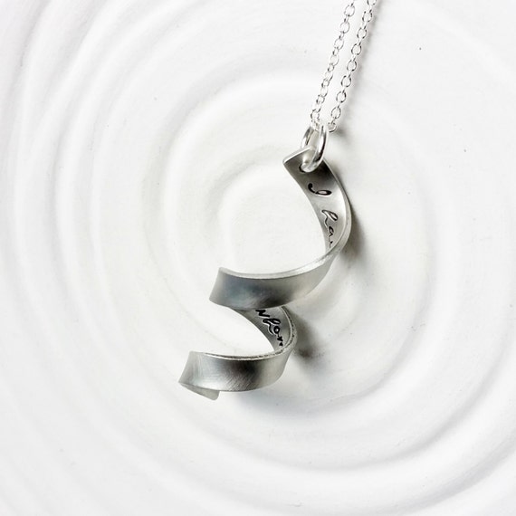 Secret Message Necklace Hand Stamped Personalized Custom