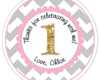 Items similar to Custom 1st Birthday Labels, 1st Birthday Stickers ...