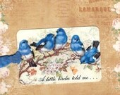 Items similar to Tags, Blue Birds, Gift Tags, Bird Lover, A Little ...