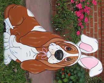 Easter basset hound | Etsy